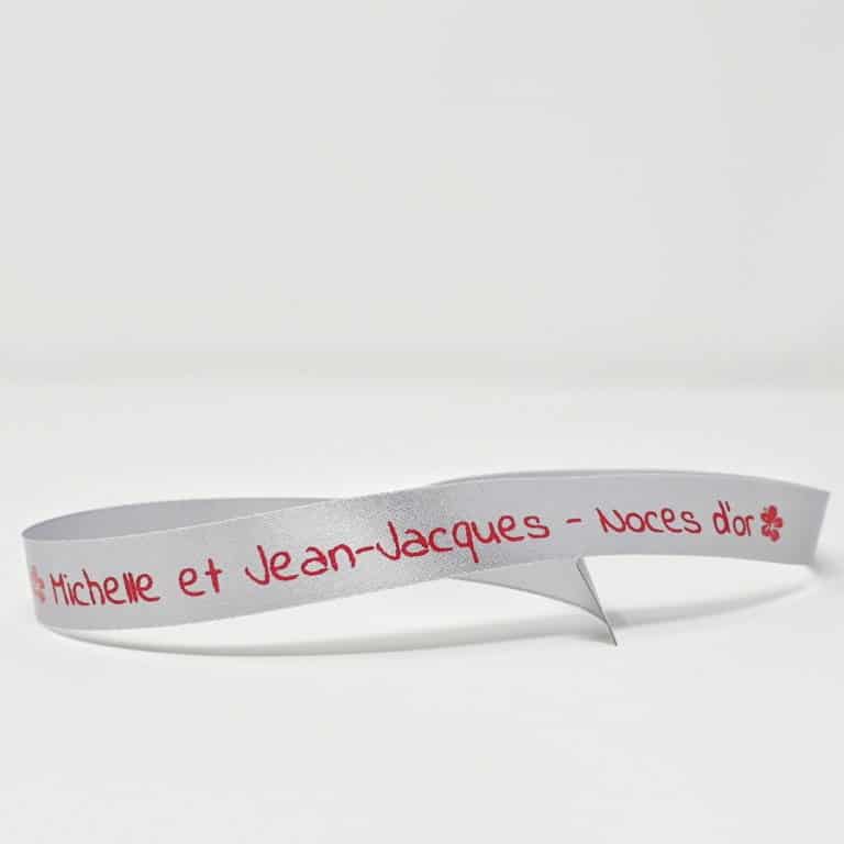 Ruban personnalisé mariage - Rubans & bracelets | Un-Ruban.fr